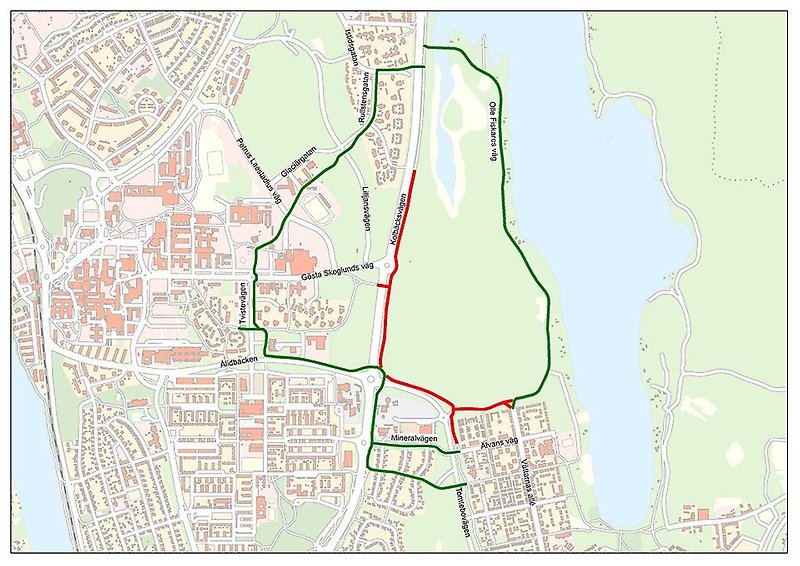 Gång- och cykeltrafik Tomtebo strand - Umeå kommun