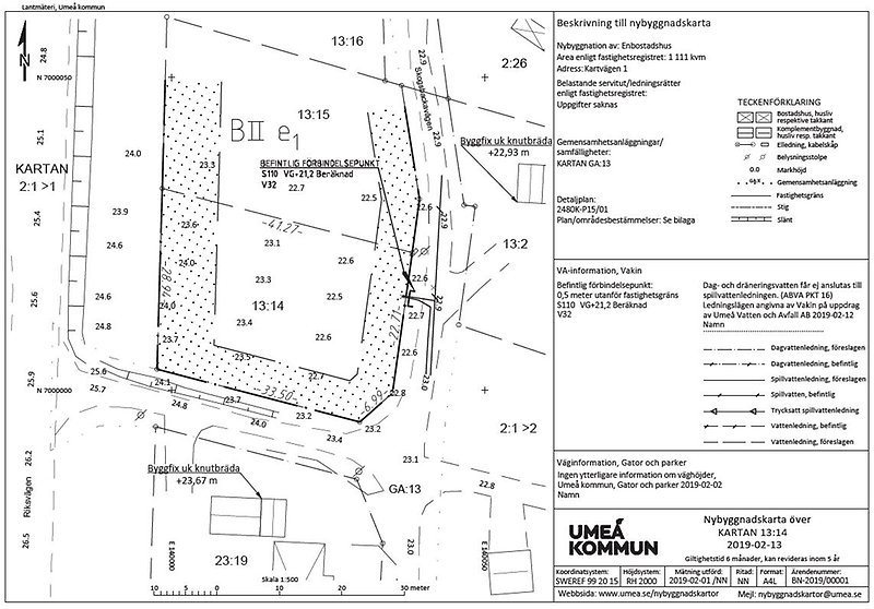 Nybyggnadskarta och enkelt underlag till situationsplan - Umeå kommun